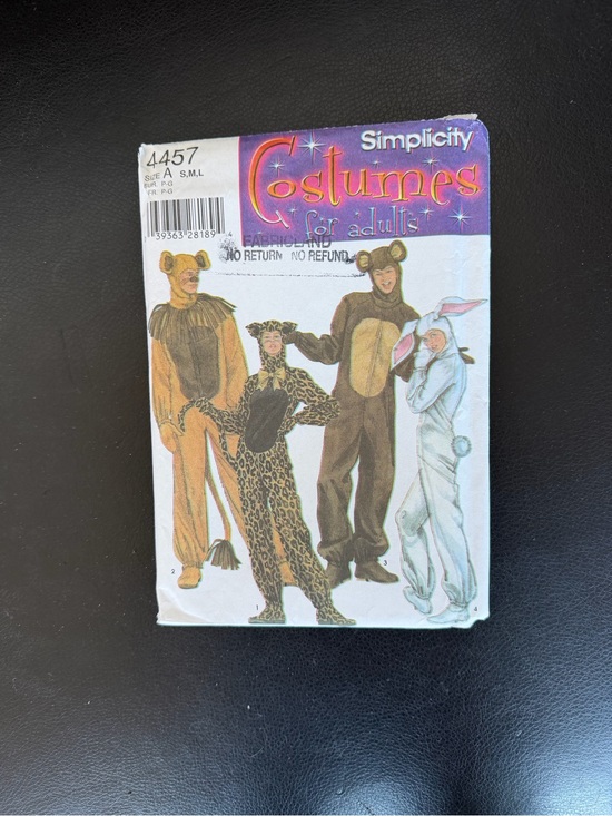 Simplicity | Other | Simplicity Costumes For Adults Pattern 4457 Animal ...